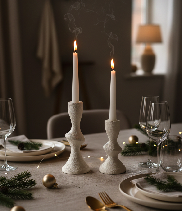Tisdel Brass Taper Candle Holders, Set of 2 | Pepper + Vetiver