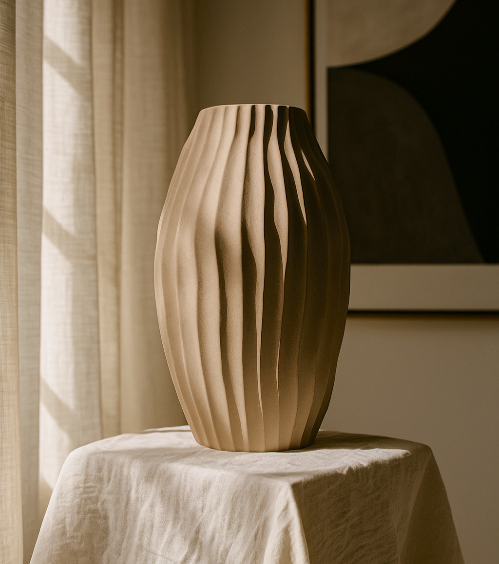 Côte Pleated Vase | Pepper + Vetiver