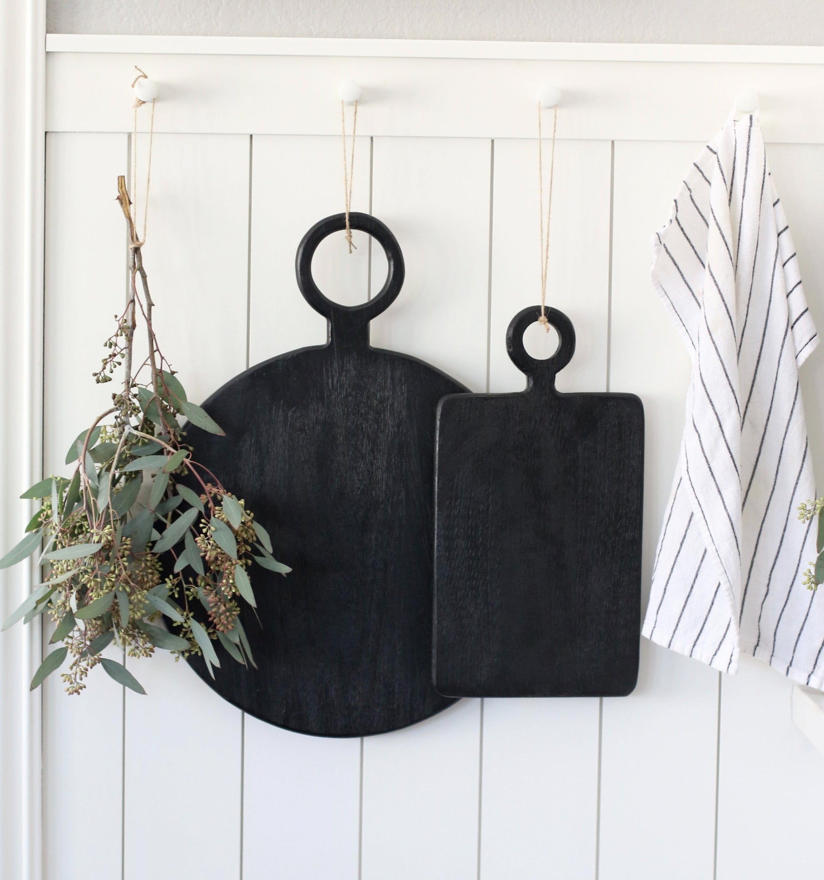 Black Wood Cutting Board Collection | Pepper + Vetiver