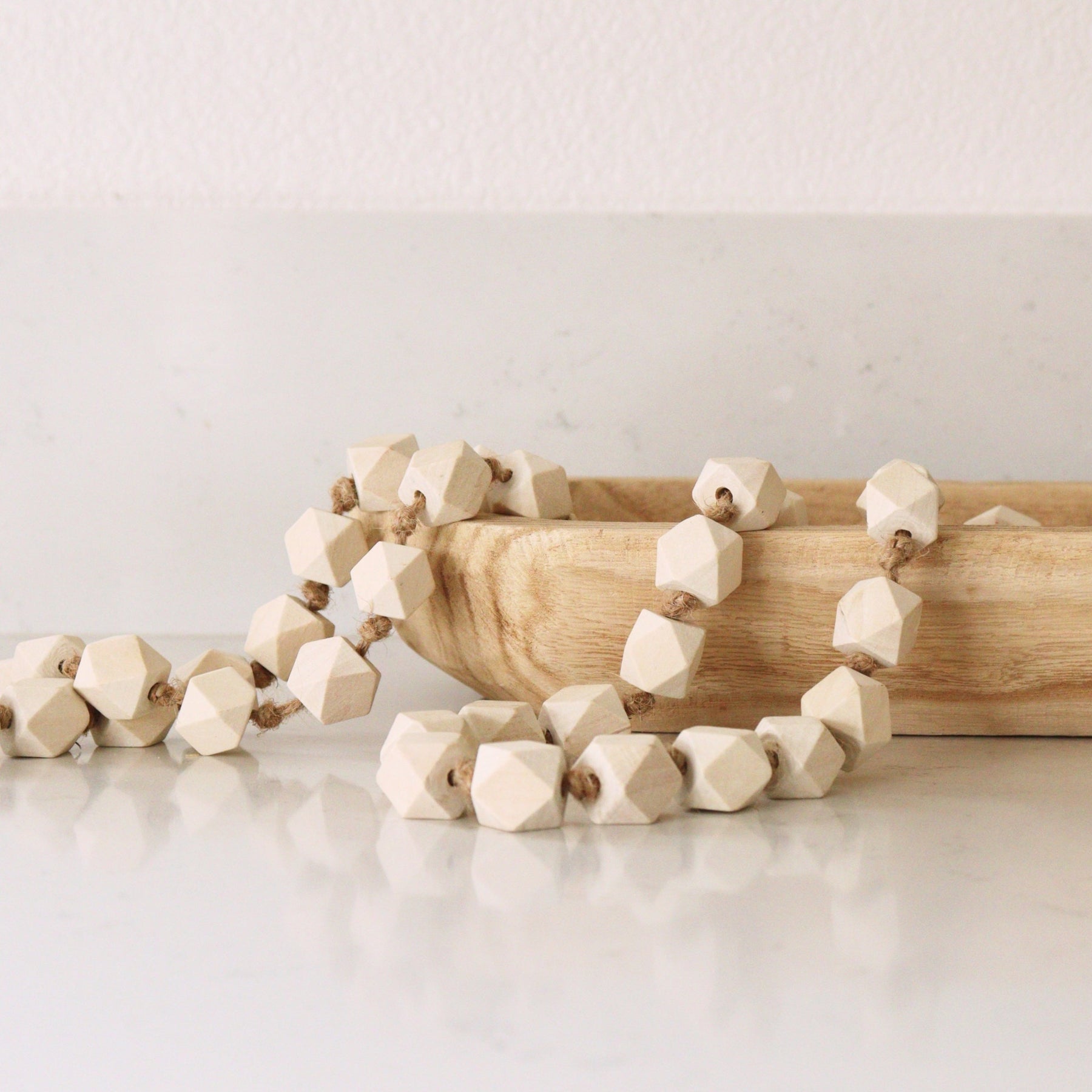 Geometric Wood Beaded Garland | Pepper + Vetiver