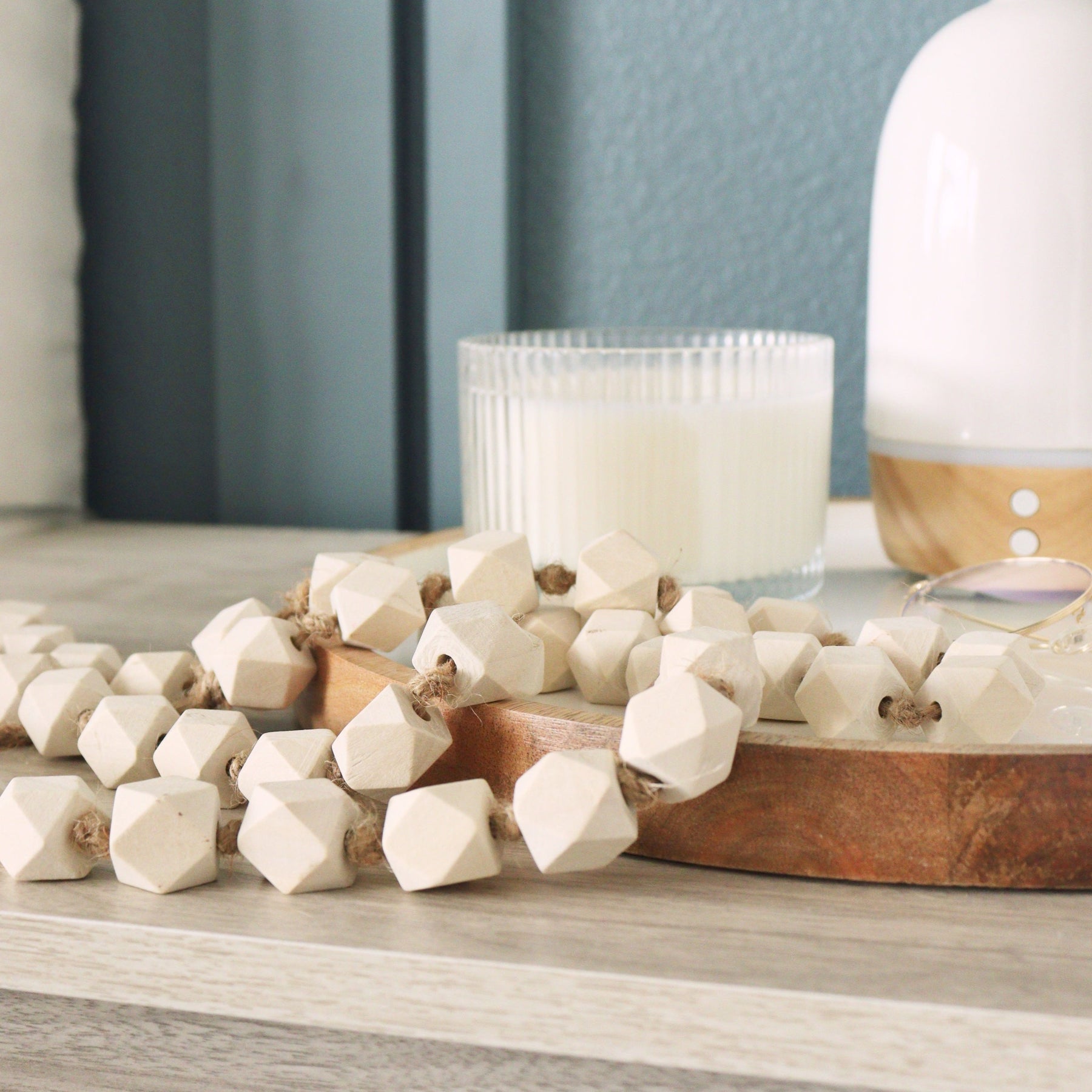 Geometric Wood Beaded Garland | Pepper + Vetiver